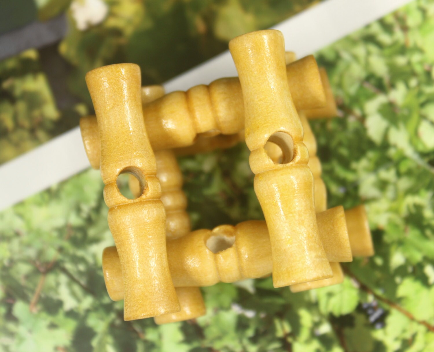 Wooden Buttons Bamboo Joint Design Natural Wooden Toggles | Etsy