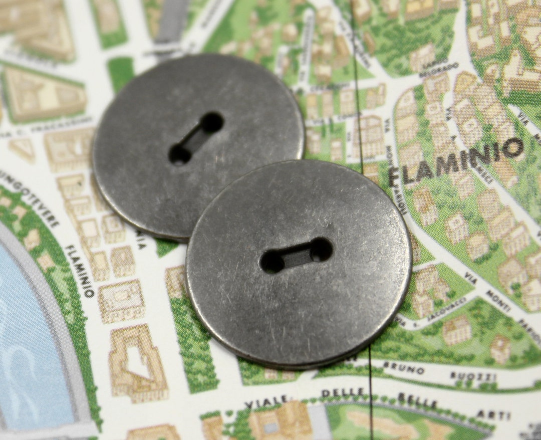 Convex Gunmetal 2 Holes Buttons , 0.91 Inch , 10 Pcs - Etsy
