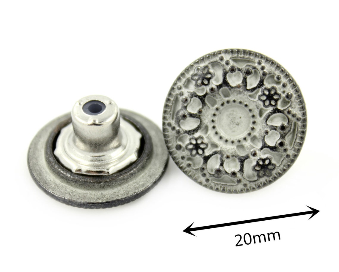 Wreath Gunmetal White Metal Rivet Sets 0.79 Inch 4 Pieces | Etsy