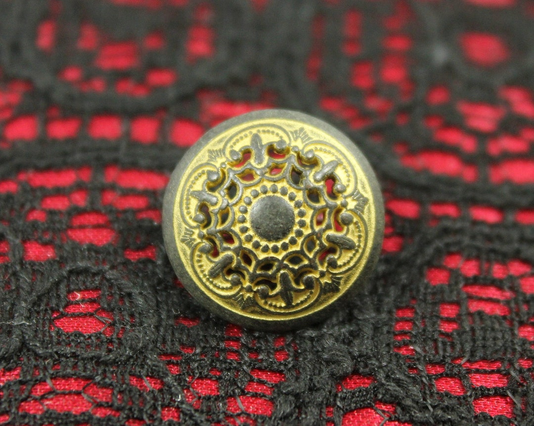 Metal Buttons Medieval Filigree Metal Buttons Gunmetal - Etsy