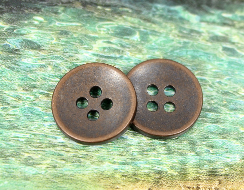 Metal Buttons Antique Copper Hole Buttons 4 Holes 0.71 - Etsy
