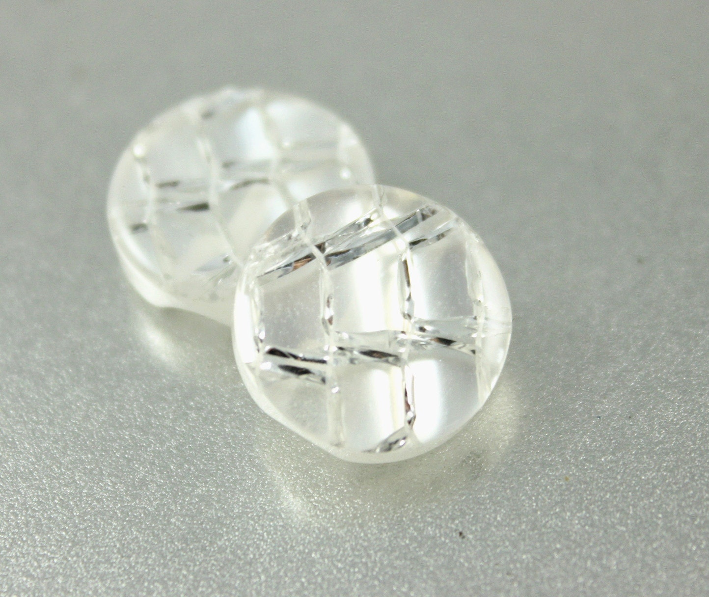 Sweet 10 Pieces of Ice White Plastic Buttonswith Beautiful - Etsy