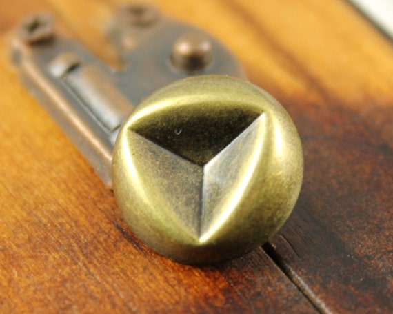Metal Buttons Triangle Concave Metal Buttons Antique Brass - Etsy