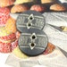 Metal Buttons - Strip Totem Metal Buttons , Gunmetal White Color , 2 ...