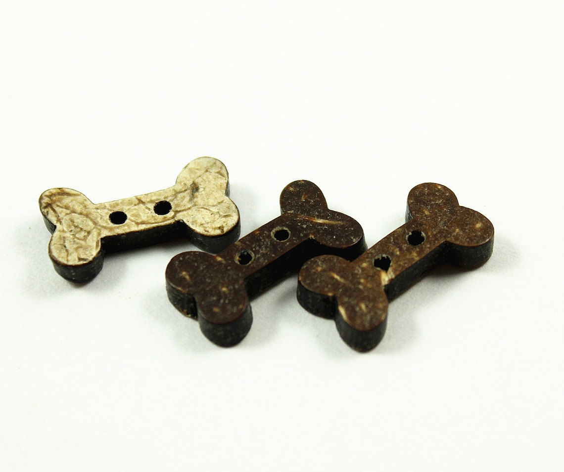 Bone Buttons Lovely Tiny Realistic Cute Bone Brown Coconut | Etsy