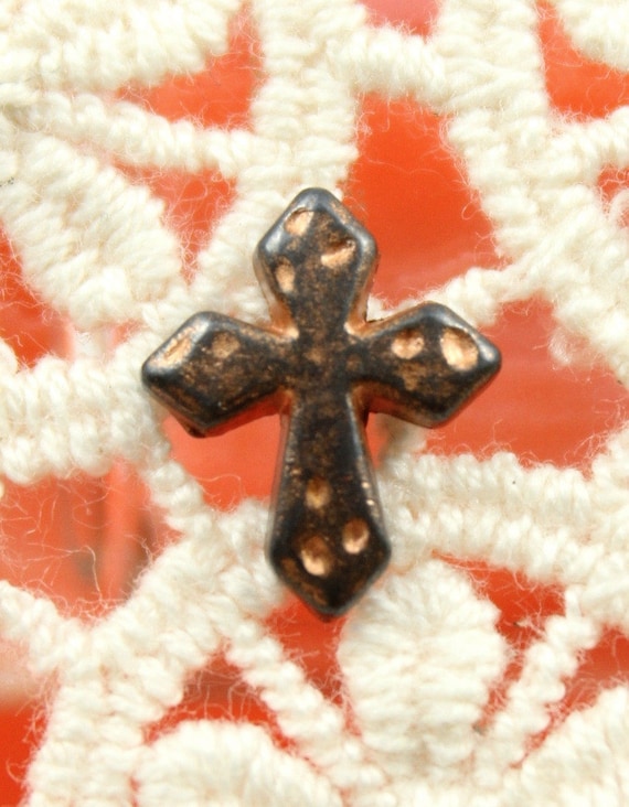 Metal Buttons Cross Metal Buttons Gunmetal Orange Color | Etsy