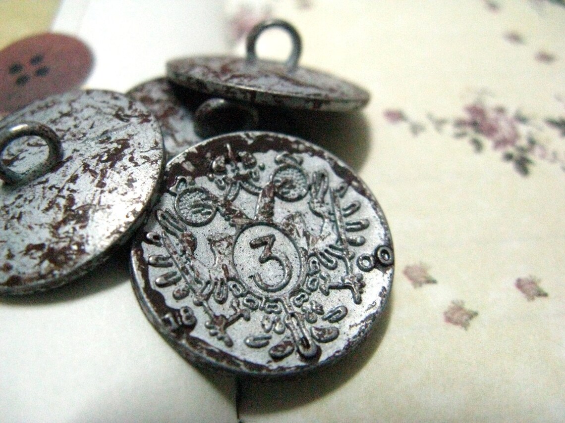 Metal Buttons Double-headed Eagle Metal Buttons Rusted - Etsy