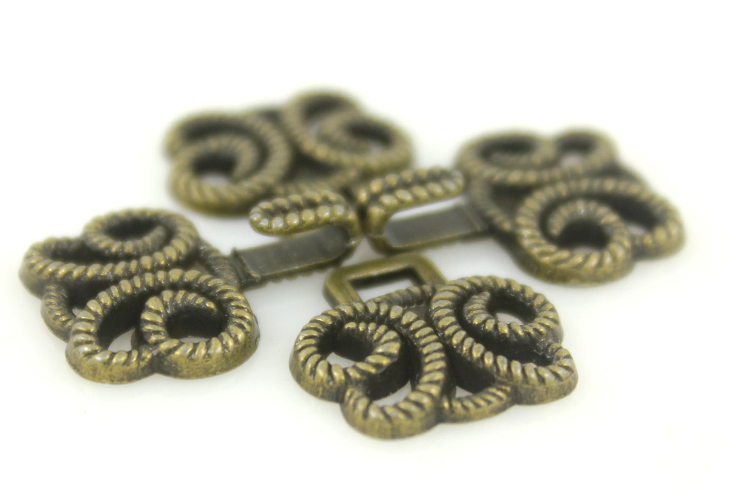 Cloak Clasp Fasteners - Twisted Rope Butterfly Cloak Clasp Antique ...