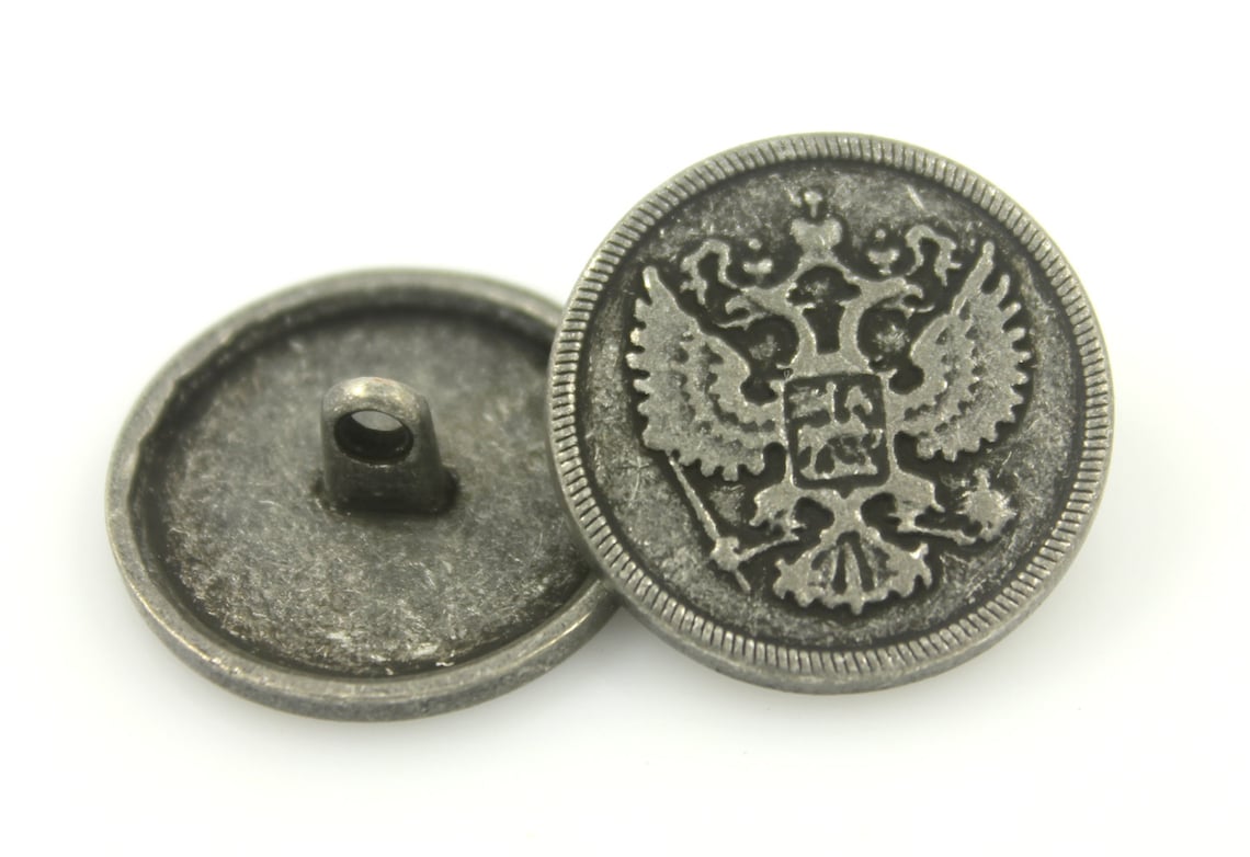 Metal Buttons Two-headed Eagle Emblem Metal Buttons Retro | Etsy