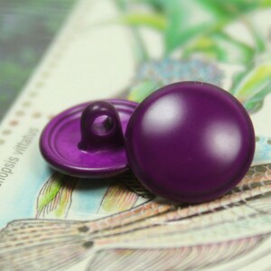 Metal Buttons - Sweet Purple Small Round Shank Metal Buttons. 0.39 Inch ...