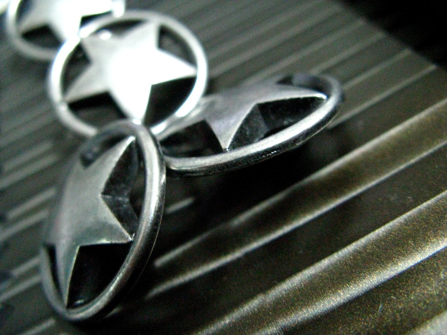 Metal Buttons Ring and Star Metal Buttons Gray Silver | Etsy