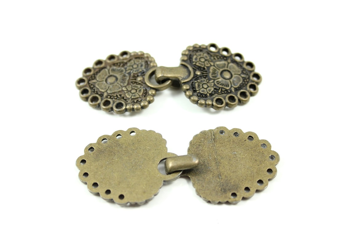 Cloak Clasp Fasteners Romantic Bouquet Design Copper Cloak | Etsy