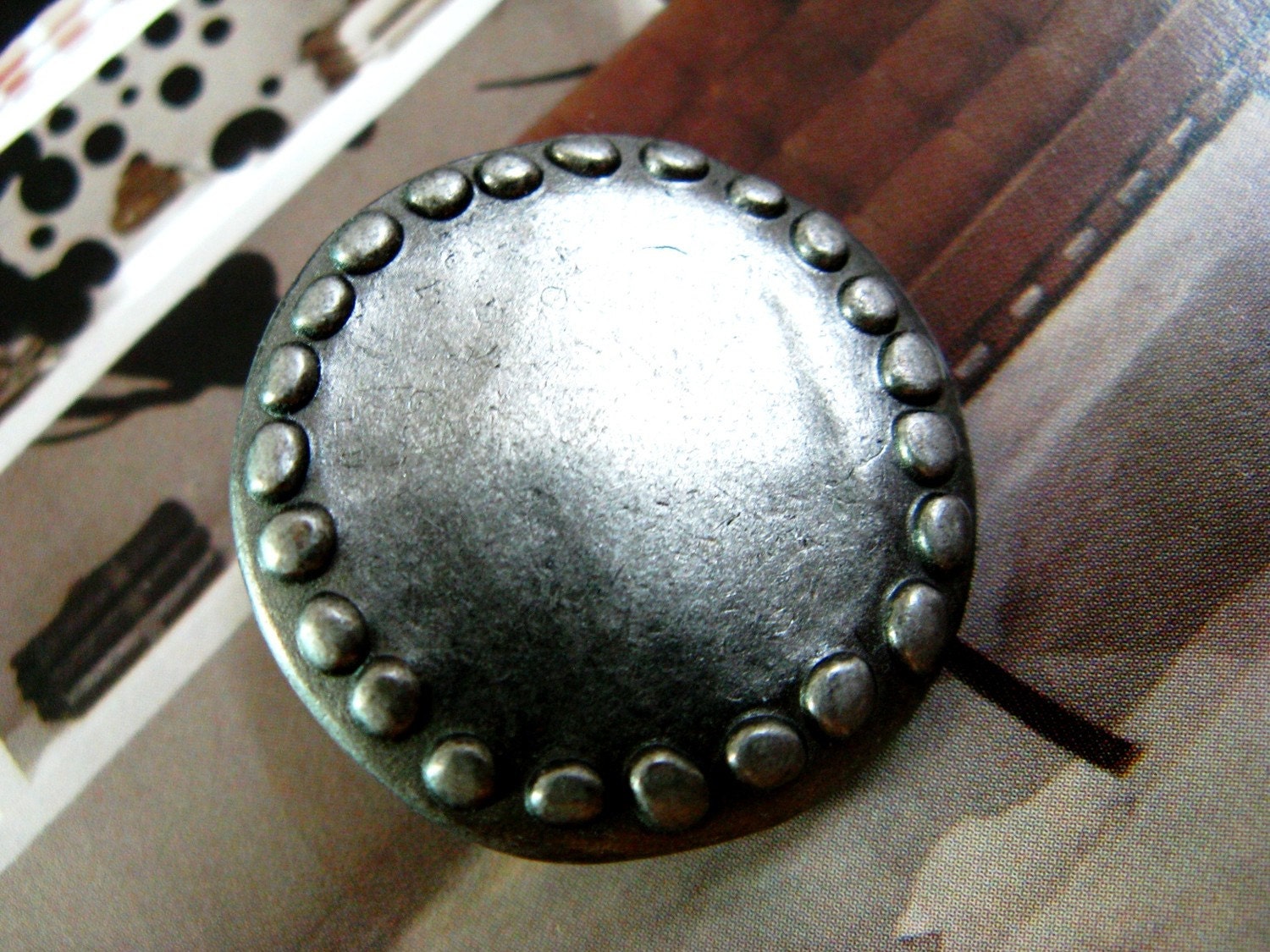 Metal Buttons Stone Circle Metal Buttons Gray Silver Color - Etsy