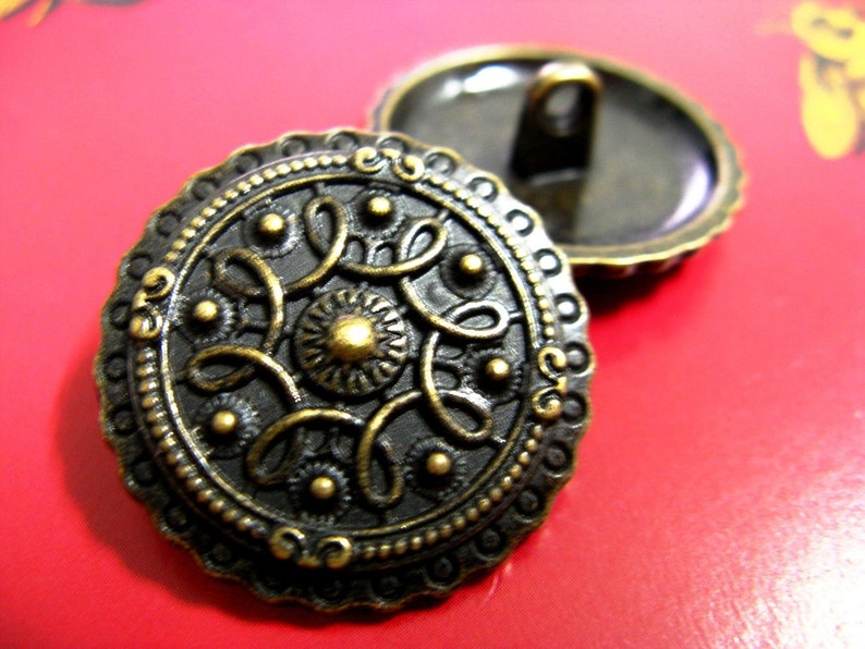 Celtic Shield Metal Buttons Antique Brass Color Shank 1 | Etsy