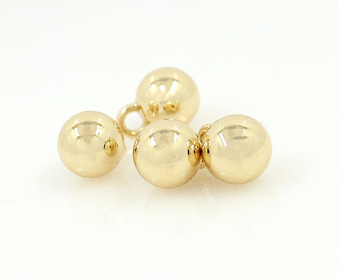 Metal Buttons Gold Ball Shank Metal Buttons 0.31 Inch 10 | Etsy