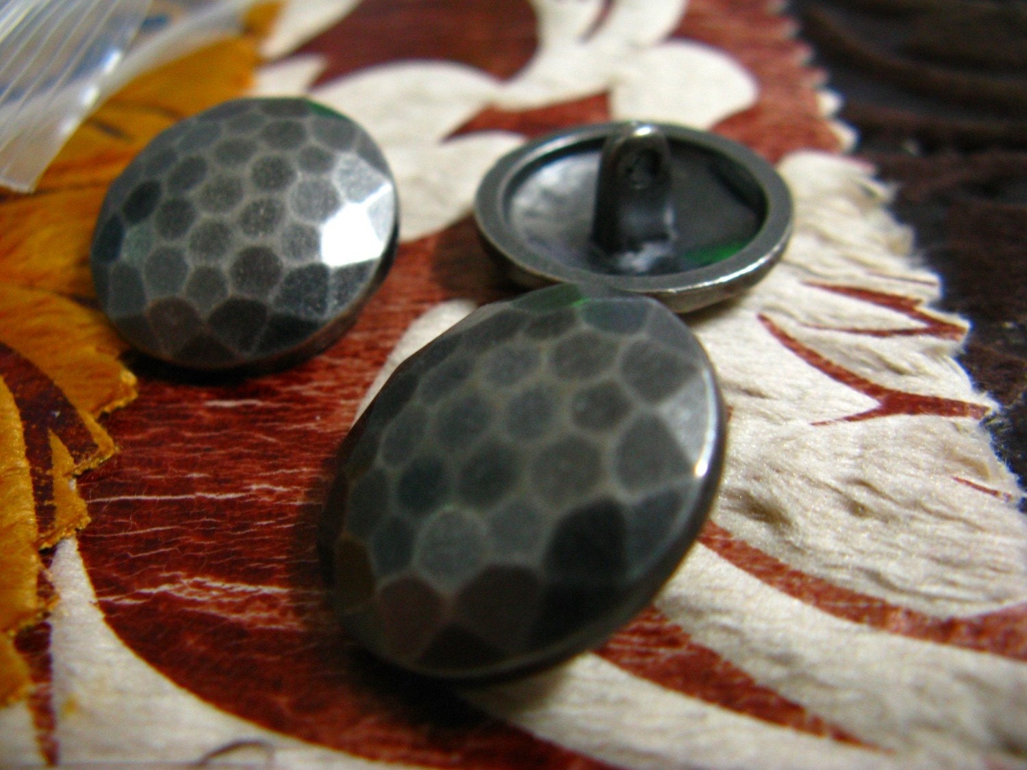 Metal Buttons Honeycomb Metal Buttons Gray Silver Color | Etsy