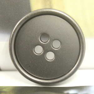 Metal Buttons - Thick Pearlized Gunmetal Buttons , 4 Holes , 1.10 Inch ...