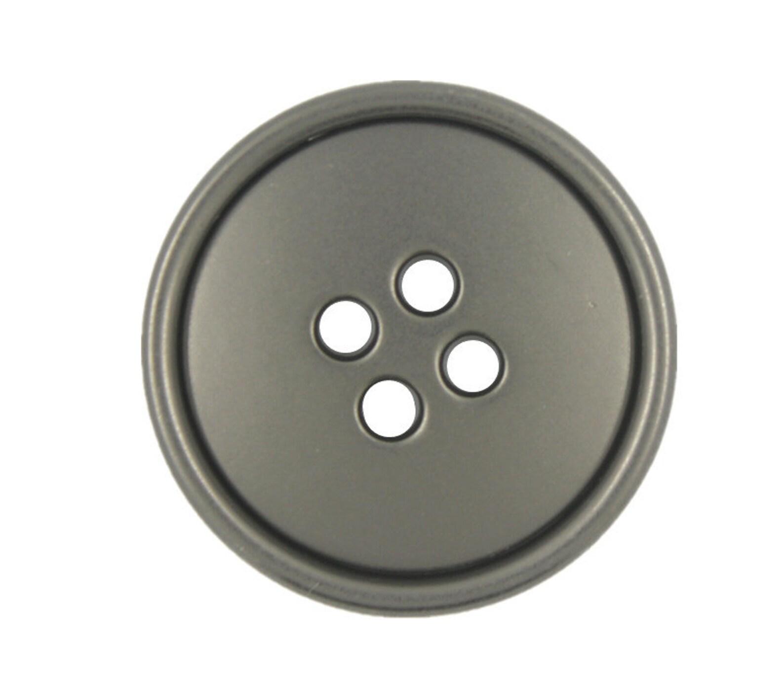Metal Buttons - Thick Pearlized Gunmetal Buttons , 4 Holes , 1.10 Inch ...
