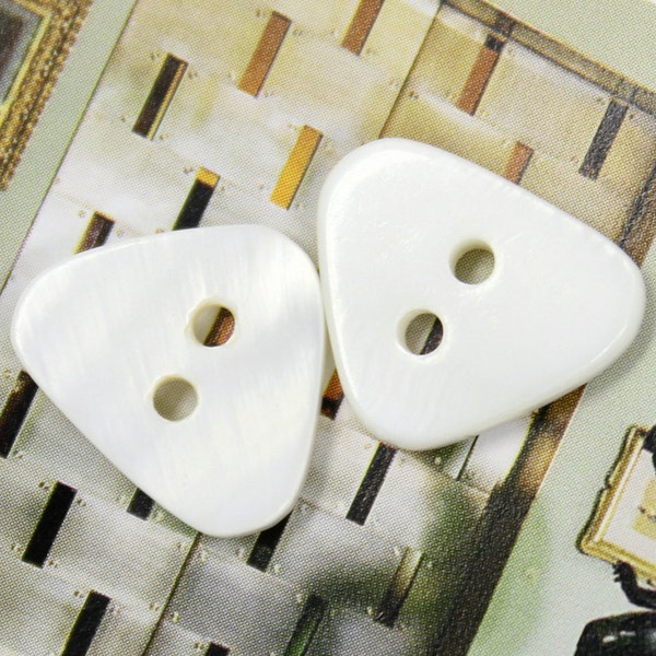 White Triangle Buttons - Etsy