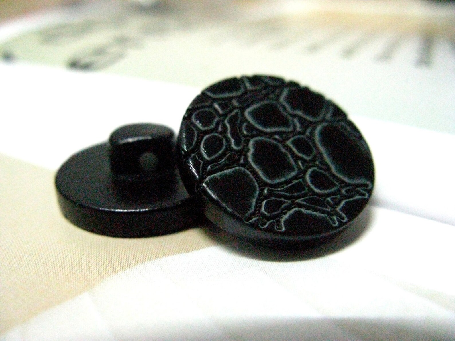 Black Wooden Buttons 10 Pieces of Stone Bump Texture Black - Etsy