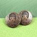 Metal Buttons Girl Face Metal Buttons , Antique Copper Color , Shank ...