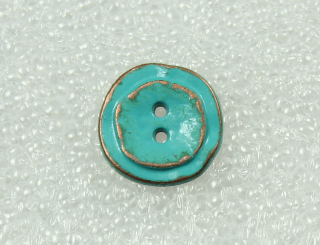 Wholesale - Lovely Retro Greenish Blue Metal Buttons, 0.47 Inch, 50 Pcs ...