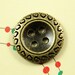 Metal Buttons - ZIG-ZAG Metal Buttons , Antique Brass Color , 4 Holes ...