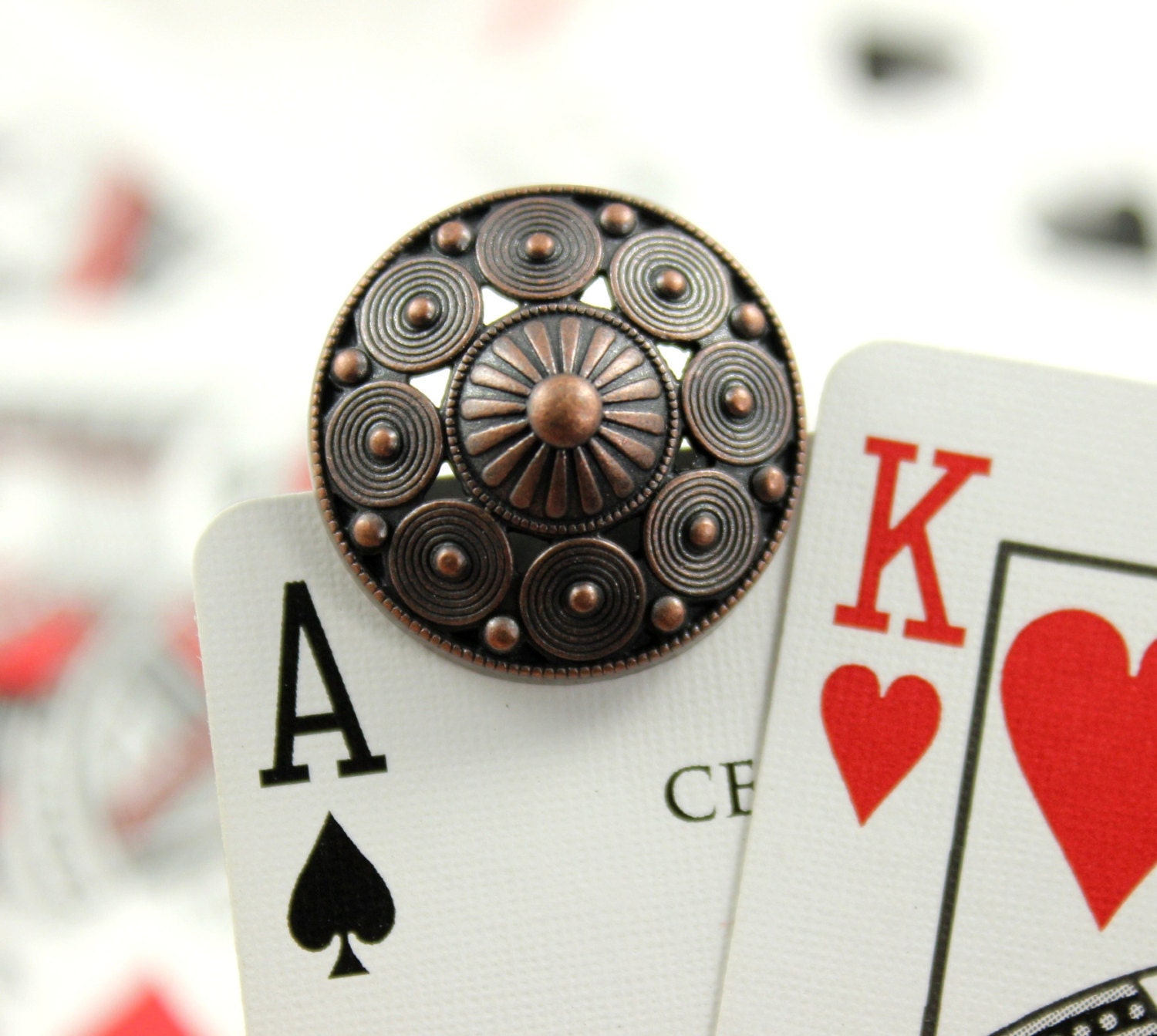 Metal Buttons - Carousel Tent Metal Buttons , Copper Color , Shank , 0. ...