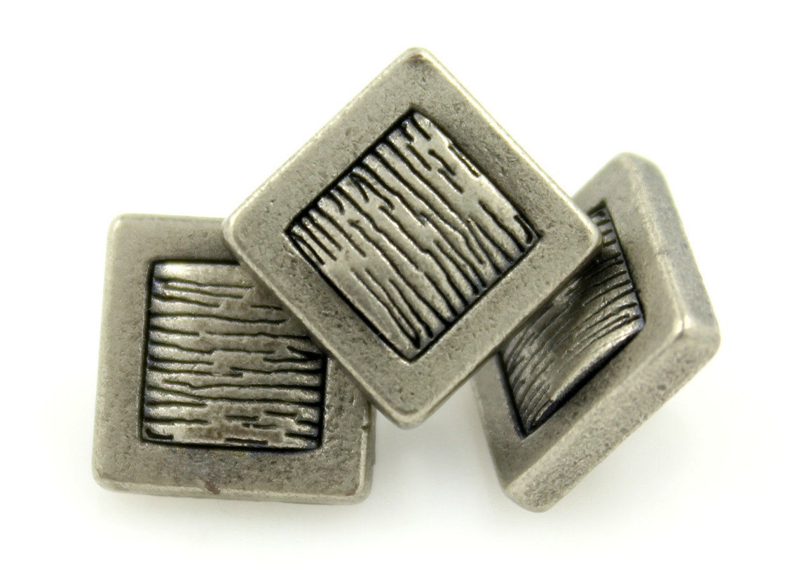 Metal Buttons Lines Metal Buttons Gray Silver Color - Etsy