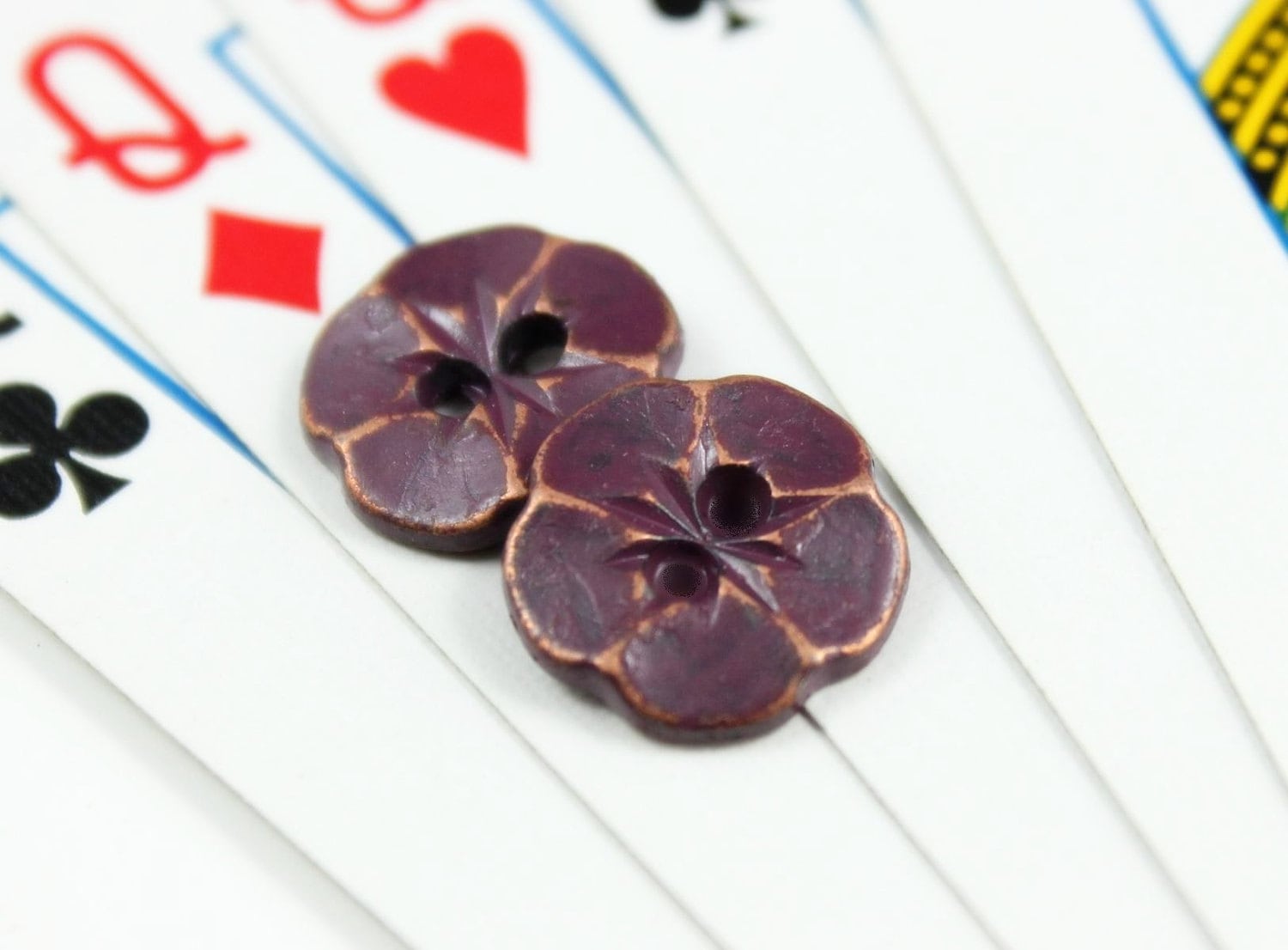 Purple Metal Button Lot 10 Elegance Realistic Flower Retro - Etsy