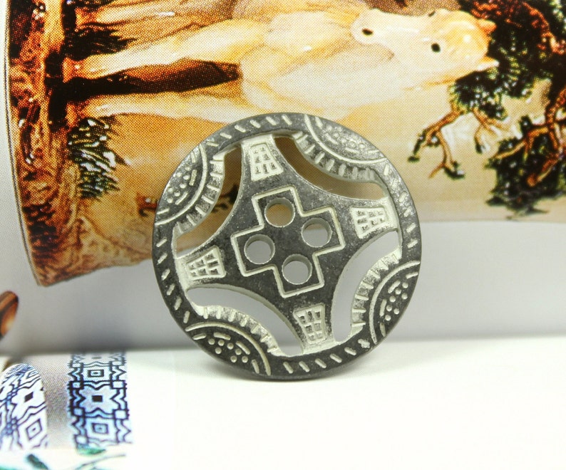 Metal Buttons Ancient Coins Metal Buttons Gunmetal Gray - Etsy