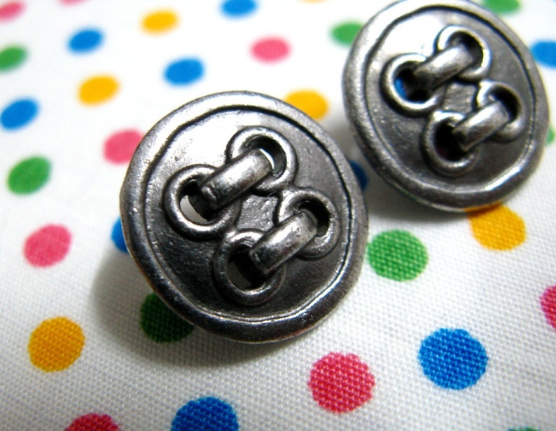 Metal Buttons Imitate 4 Holes Metal Buttons Gray Silver | Etsy