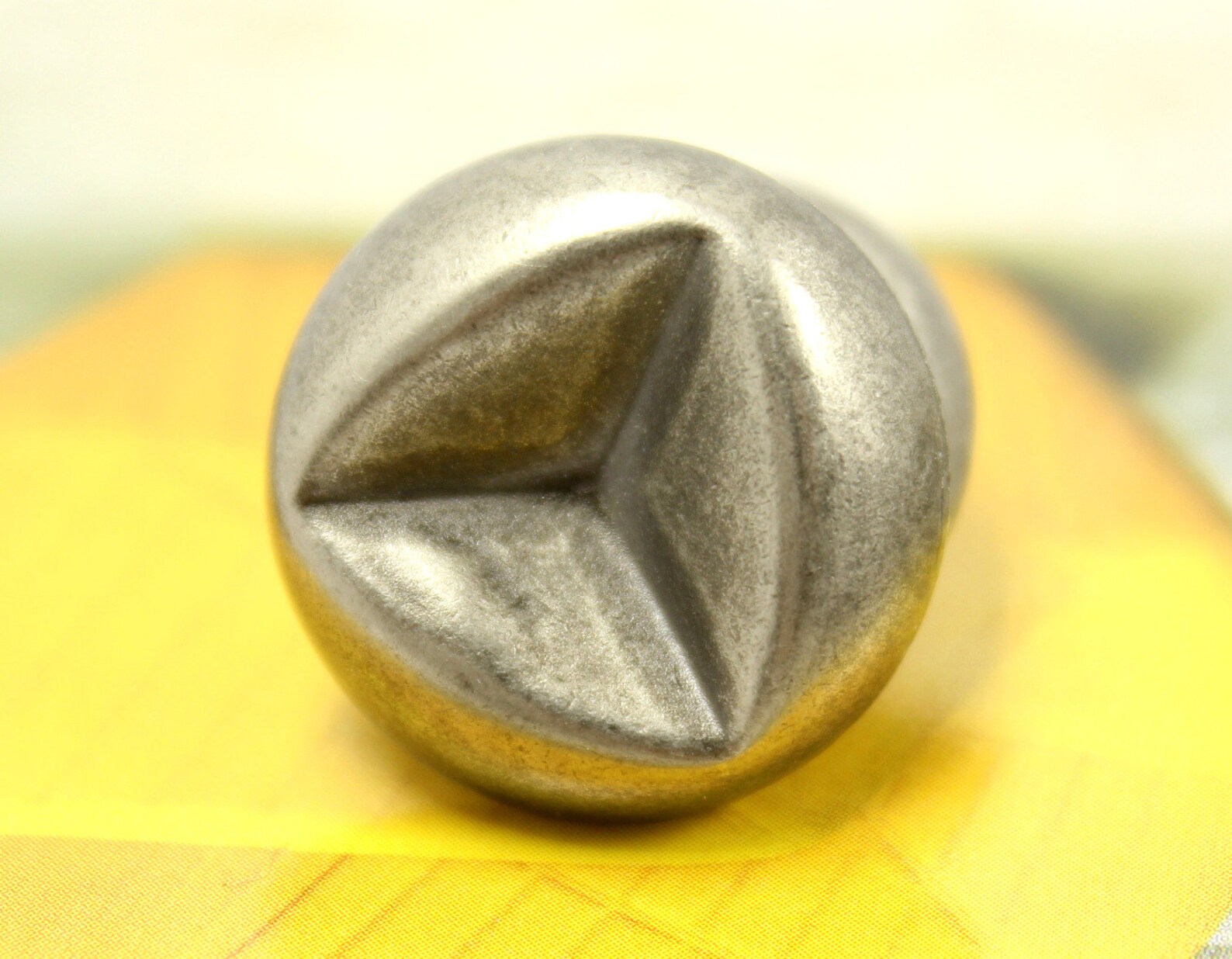 Metal Buttons Triangle Concave Metal Buttons Gray Silver | Etsy