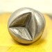 Metal Buttons - Triangle Concave Metal Buttons , Gray Silver Color ...