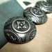 Metal Buttons - Carpet Patterns Metal Buttons , Gray Silver Color ...