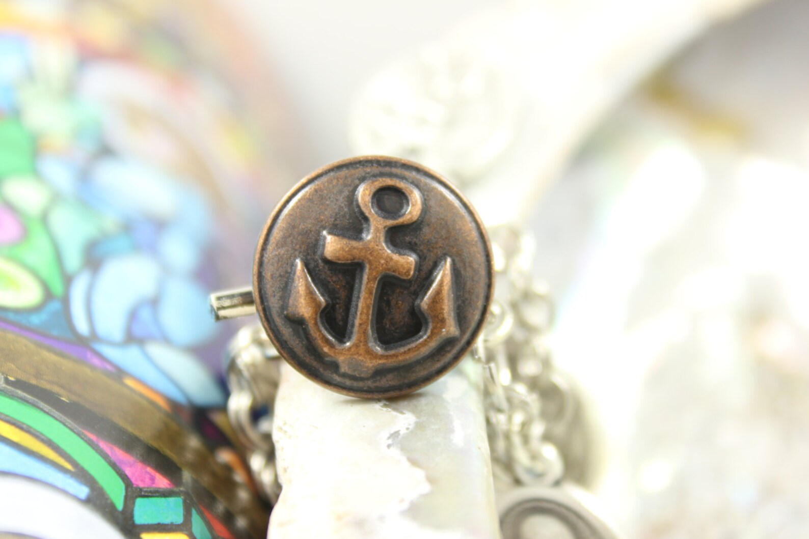 Metal Buttons Anchor Metal Buttons Antique Copper Color - Etsy