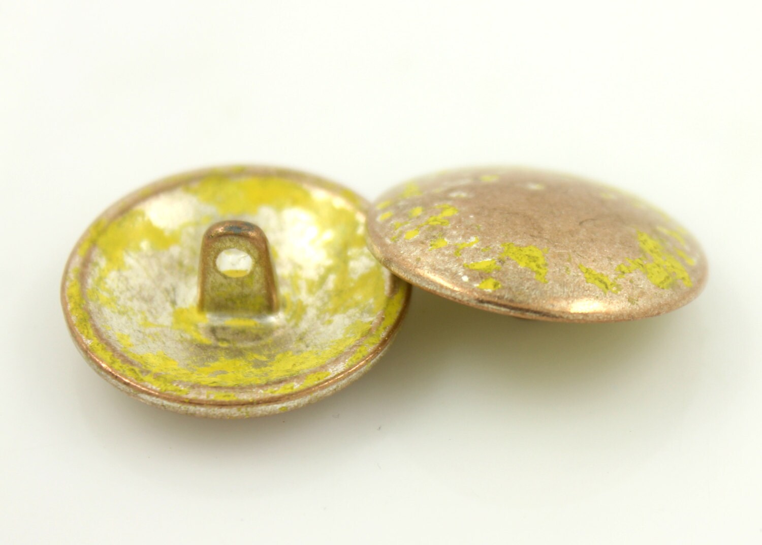 Metal Buttons Crescent Dapple Metal Buttons Light Copper - Etsy