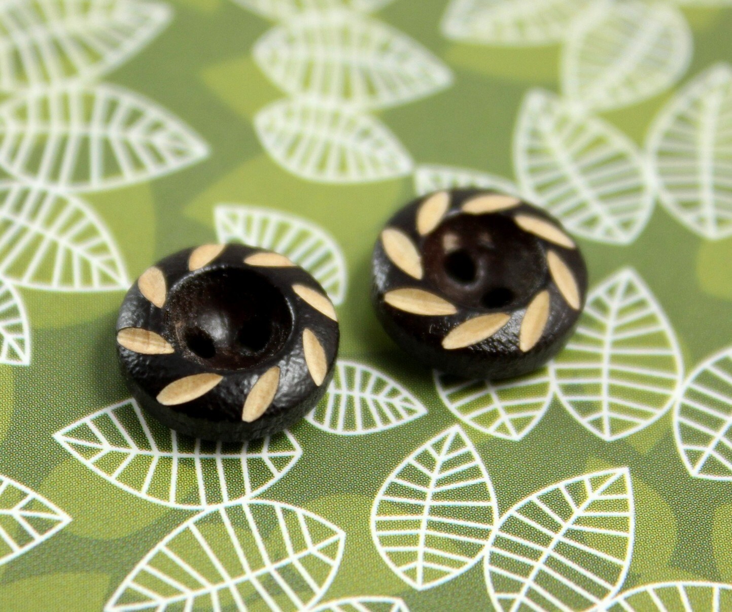 Wooden Buttons Screwing Cutting Design Brown Wood Buttons. - Etsy