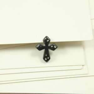 Metal Buttons - Cross Metal Buttons , Black Bronze Color , Shank , 0.47 ...