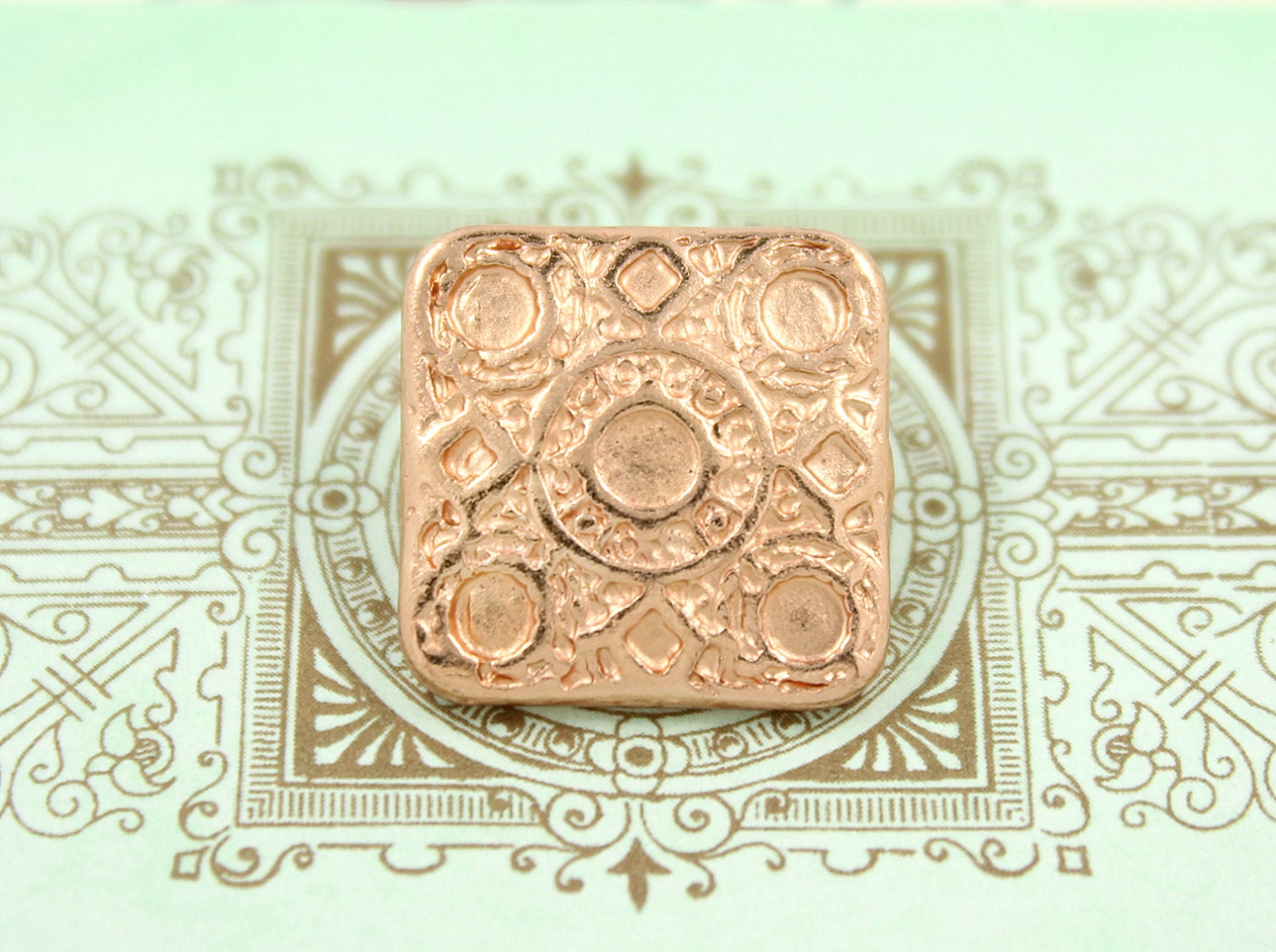 Square Metal Buttons Round and Square Matrix Rose Gold Metal - Etsy
