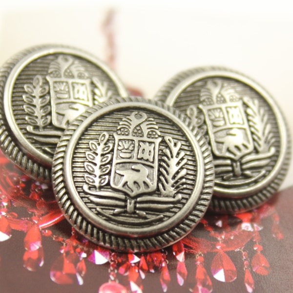 Metal Crest Buttons - Etsy