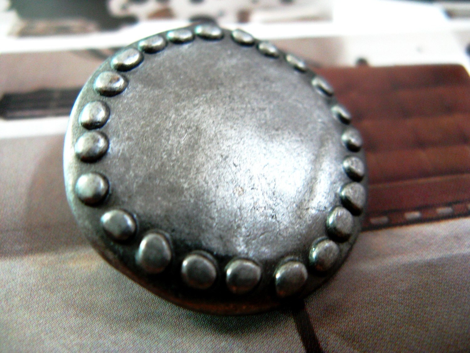 Metal Buttons Stone Circle Metal Buttons Gray Silver Color - Etsy