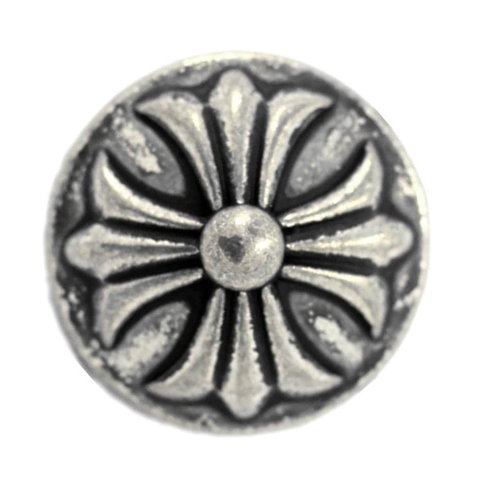Metal Buttons Fleur Cross Metal Shank Buttons Retro Silver | Etsy