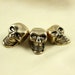 Metal Buttons - Skull Metal Buttons , Antiqued Gold Color , Shank , 1 ...