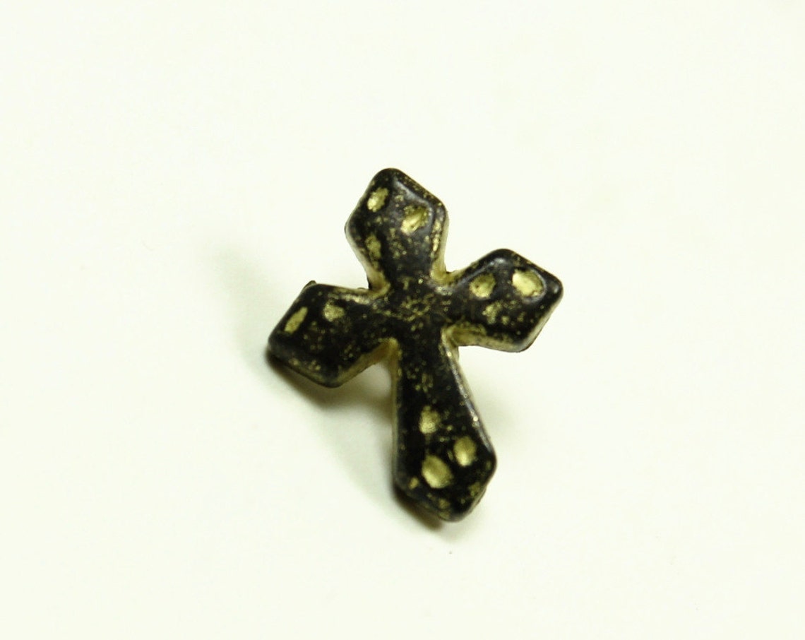 Metal Buttons - Cross Metal Buttons , Gunmetal Yellow Color , Shank , 0 ...