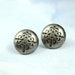 Metal Buttons - Trefoil Cross Metal Buttons , Gray Silver Color , Domed ...