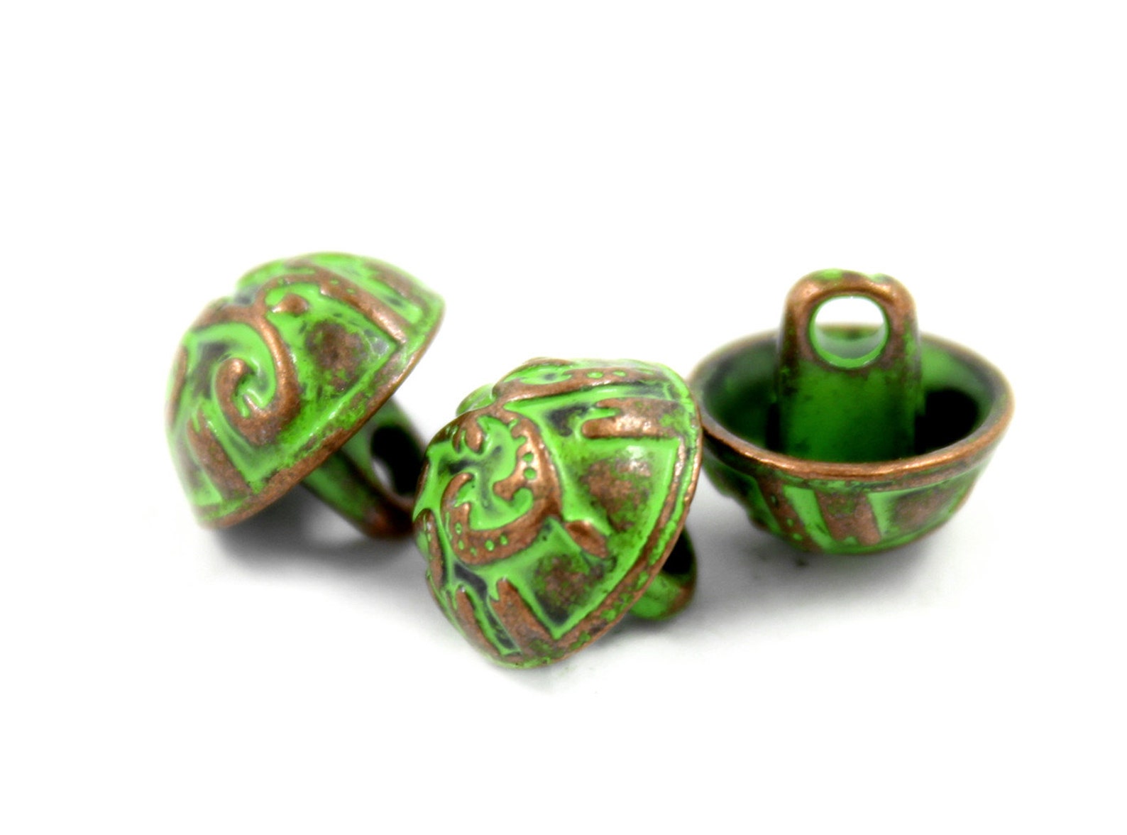 Metal Buttons Water Splash Metal Buttons Copper Green - Etsy