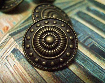 Metal Buttons Retro Brass Embossed Baroque Cross Metal Shank Buttons ...