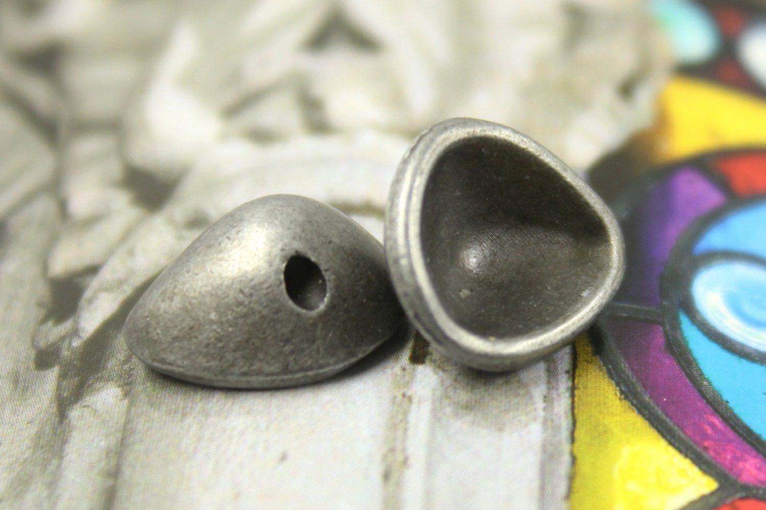 Metal Buttons Round Triangular Concave Metal Buttons | Etsy