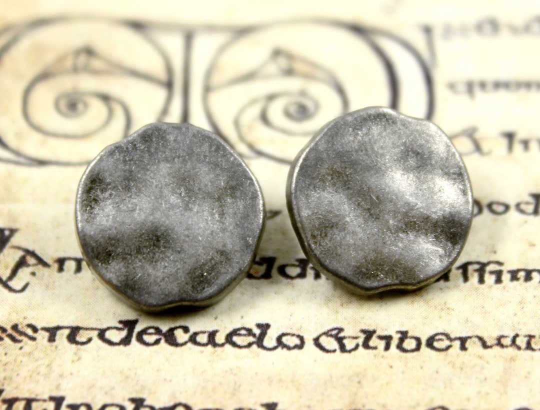 Metal Buttons - Irregular Retro Silver Color Metal Shank Buttons , 0.59 ...